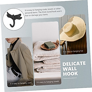 Cabilock Retro Dragonfly Shape Hook Coat Hat Key Hanger Iron Cast Craft Home Decorative Wall Hook