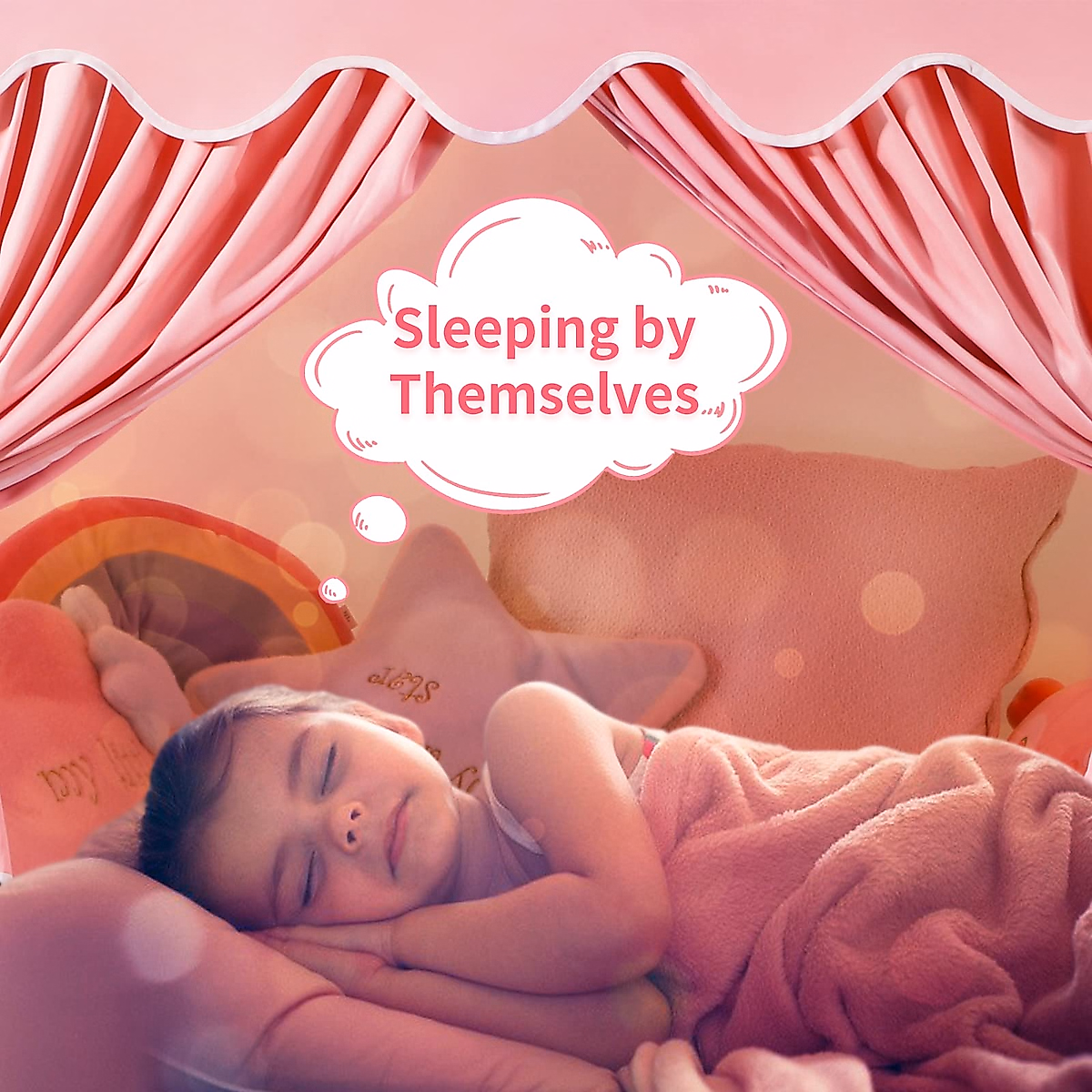 SISTICKER Kids Play Tents for Girls Large Fairy Playhouse for Kids Princess Castle Tent Gift Toys for Girl Toddler Children Play House (Pink) (Pink Tent)