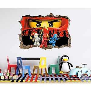 Ninja Spinjitzu Master Series Wall Art - 3D Wall Decal with Smashed Effect - Perfect for Home or Nursery Decoration (20" x 14")