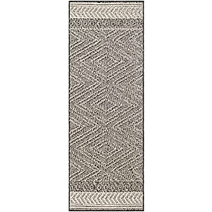 Hauteloom Areli Living Room, Bedroom Patio Outdoor Area Rug - Black, Gray, Beige - 7'10" x 10'
