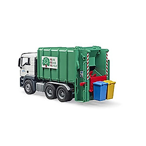 Bruder 03763 Man TGS Rear Loading Garbage Truck - Green