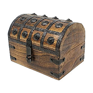 Nautical Cove Treasure Chest Keepsake and Jewelry Box Wood - Treasure Box Large (8x6x6)