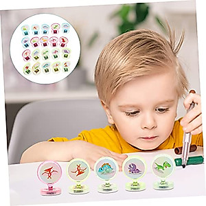 jojofuny 60 pcs Dinosaur Shape Plastic Treat Cartoon Kindergarten Rewards Color Stampsrandom Favors Kids Stamps Lovely Children's Birthday Classroom Stuffersrandom Stuffers Stocking