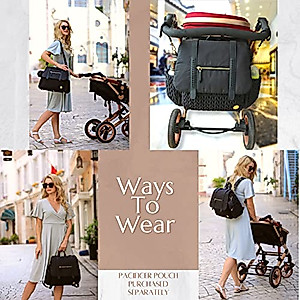 SEWBOO Diaper Bag BackPack Large Capacity Convertible Travel Back Pack lightweight Maternity Baby Changing Bag Waterproof and Stylish with Changing Pad Baby Bag for Mom and Girl