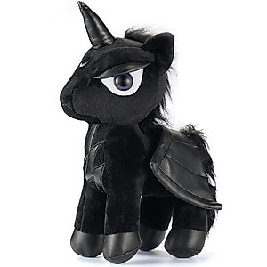 MostaShow Black Unicorn Plush, Weighted Stuffed Animal, Soft Plushie Toys, Gifts for Boys Girls Baby Kids -14 Inch