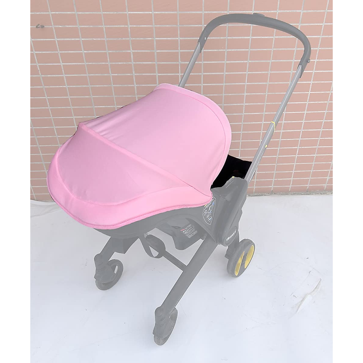 AICTIMO Seat Cushion Changing Kits Clothes, Sun Shade, Stroller Canopy Compatible with Doona Car Seat & Stroller (Pink Black), Pack of 1