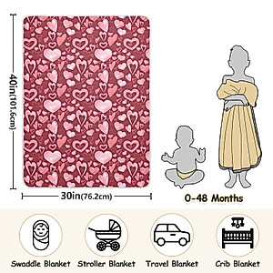 Valentine's Day Baby Blankets for Boys Super Soft Warm Toddler Blankets for Girls Lightweight Crib Blanket Throw Blanket for Nursery Crib Infant Unisex Baby Travel Decor Adult