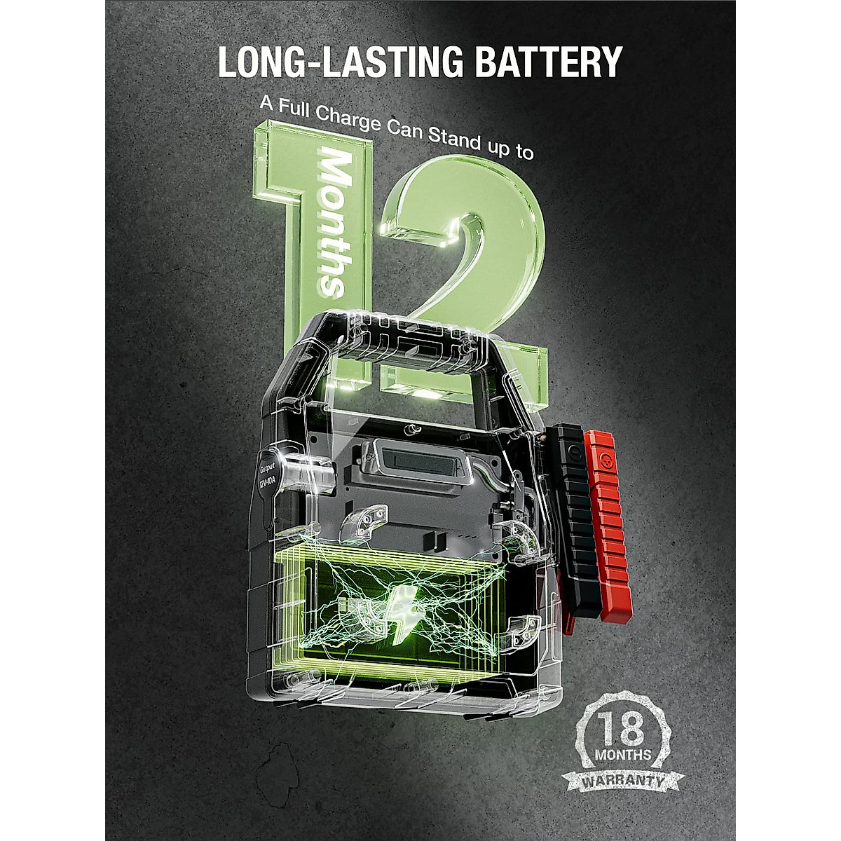 YESPER 12V/24V Car Jump Starter, 6000A Peak 4.1 lbs Portable Jump Starter Battery Pack 42000mAh Battery Booster Pack (Up to All Gas/Diesel Engine) Jumper Box with LED Screen…