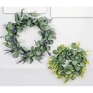 CYOIDAI Silk Eucalyptus Stems Picks Spray Fake Greenery for Garden Wedding Home Outdoors Decorations, 20 Pack