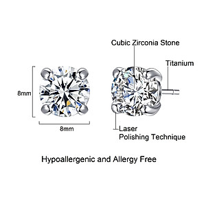 Titanium Stainless Steel Lady's Charming Stud Earring with a Gift Box and a Free Small Gift