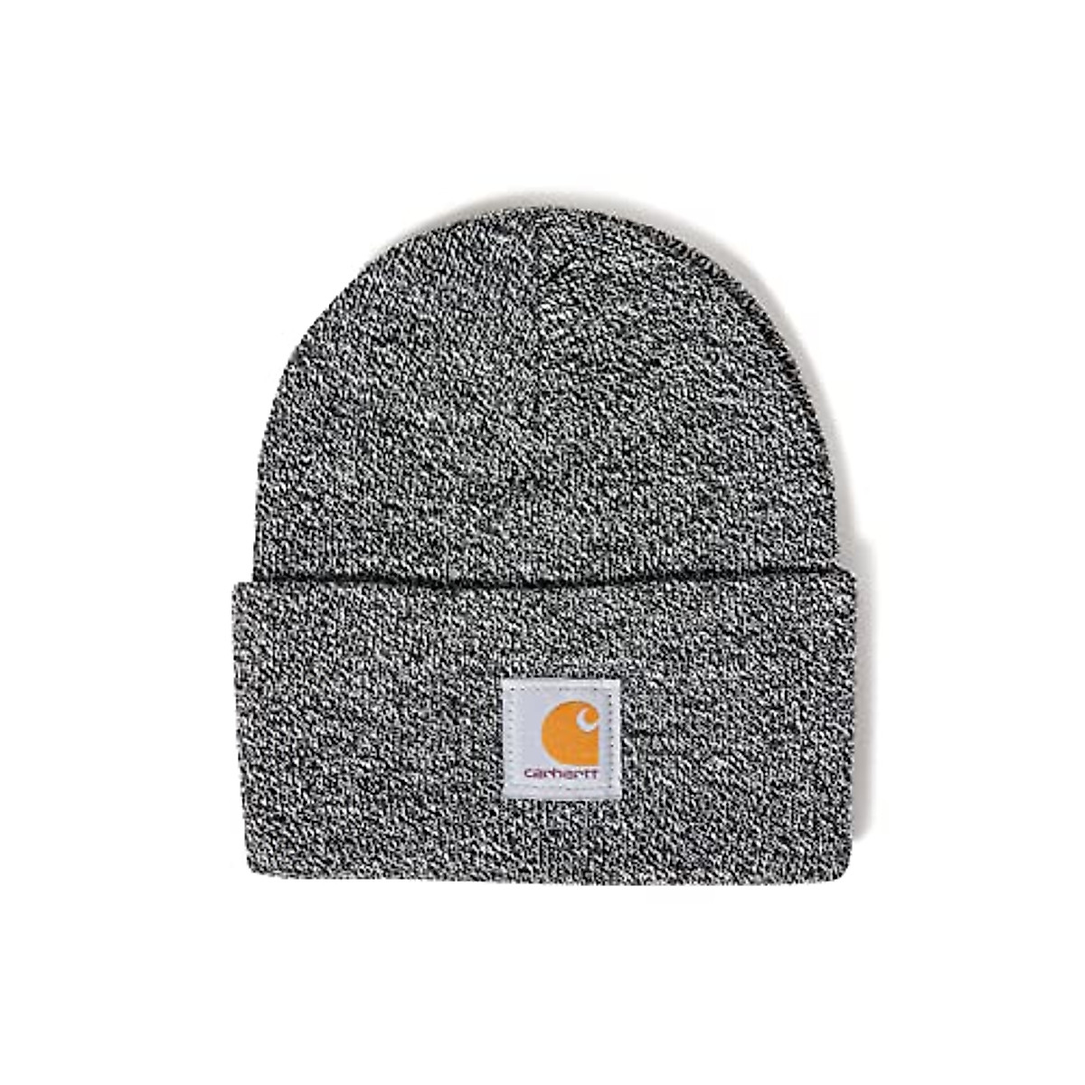 Carhartt Men's Knit Cuffed Beanie, Black/White, One Size
