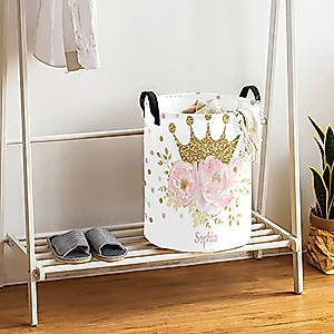 Large Storage Floral Polka Dot Tall Collapsible Laundry Basket Hamper for Dirty Cloth Toys Foldable for Bedroom Bathroom