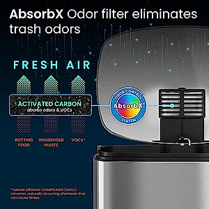 iTouchless SoftStep 1.32 Gallon Small Bathroom Stainless Steel Step Trash Can, 5 Liter Pedal Bin, Removable Inner Bucket, Soft and Silent Open and Close