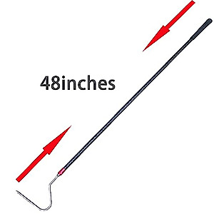 RUYARXNM 48'' High-Carbon Snake Hook Catcher Stick Tongs Grabber Reptile Pick-up Handling Tools for Catching,Moving Snakes or Hunting Game Finders