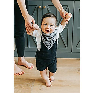 Copper Pearl Baby Bandana Drool Bibs for Drooling and Teething 4 Pack Gift Set Diesel, Soft Set of Cloth Bandana Bibs for Any Baby Girl or Boy, Cute Registry Ideas for Baby Shower Gifts