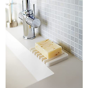Yamazaki Home Soap Tray - Silicone Holder Dish for Sink, Silicone, No Assembly Req.