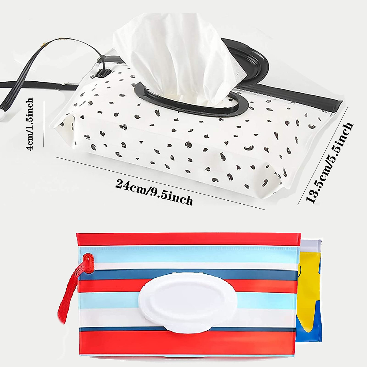 7 Pack Baby Wipes Dispenser, Portable Baby Diaper Wipe Holders, Refillable Wipes Containers, Reusable Travel Wet Pouch