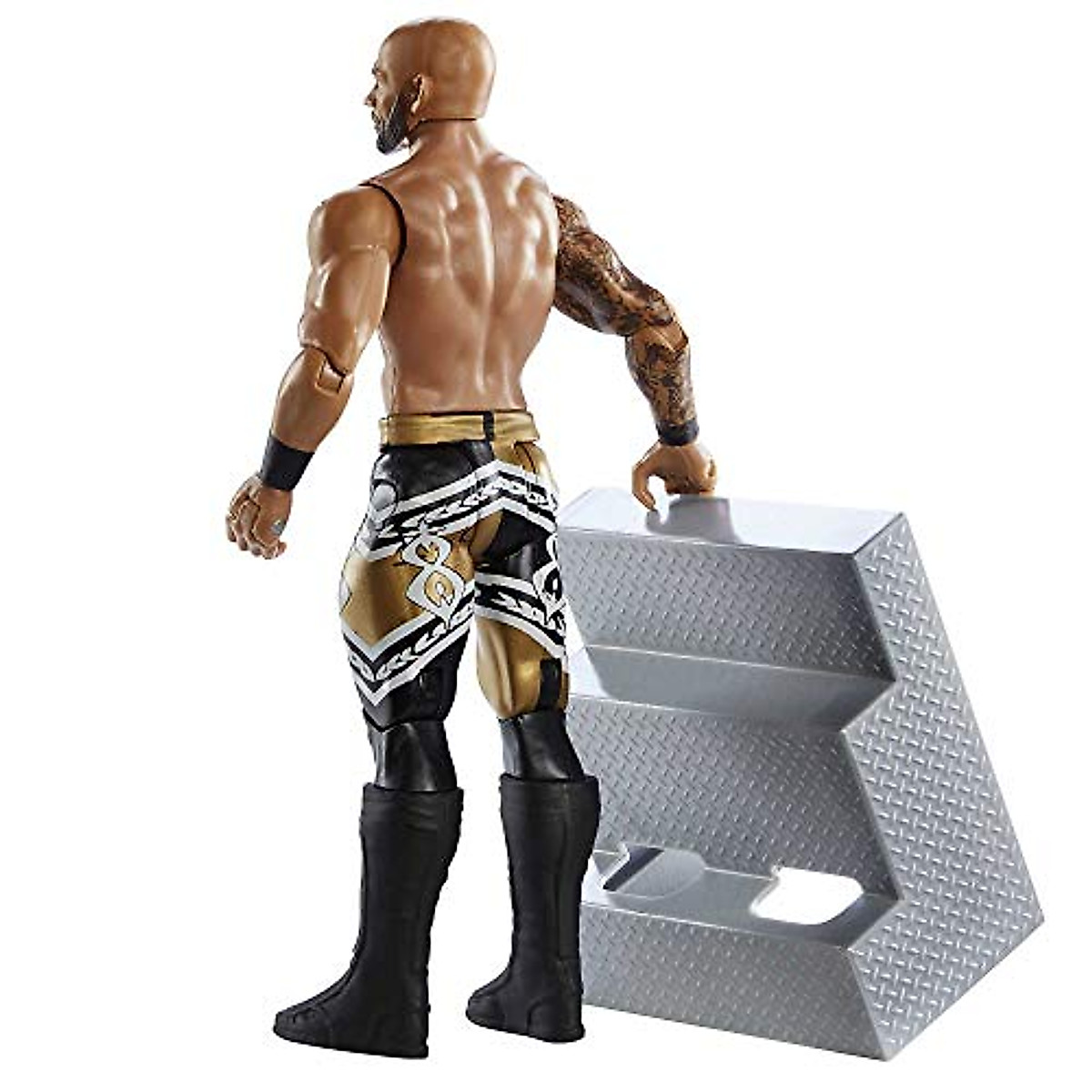 WWE MATTEL GNK09 Wrekkin' Ricochet 6 Inch Action Figure with Pull-Back Activated Moves and a Wreckable Accessory, Multi