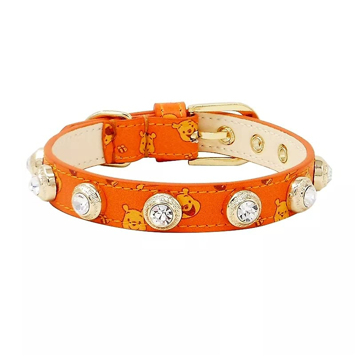 Generic Luxury Diamond Dog Cat Collar Bling Czech Rhinestone Genuiner Leather Pet Collar Necklace High-end Big Crystal Pure Handmade Dogs/Basic Collars/Leather/All seasons/Print/Breakaway,Jeweled,Padd