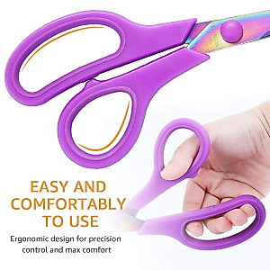 eZAKKA Scissors, Fabric Scissors Sewing Scissors Craft Scissors Heavy Duty Right Handed Scissors Set for Arts, Home, Office