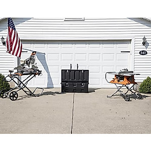 Buyers Products 1712240 Black Poly All-Purpose Storage Chest w/Hasp & Stainless Steel Hinge, 6.3 cu. ft, Made In The USA, Lightweight Storage, Dent-Resistant, Outdoor Storage Box