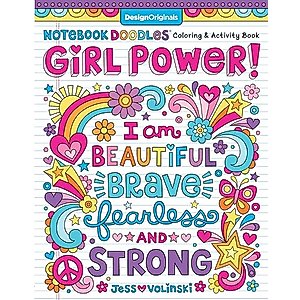 Notebook Doodles Girl Power! Coloring & Activity Book (Design Originals) 32 Inspiring, Beginner-Friendly Art Activities to Boost Confidence & Self-Esteem in Tweens, on High-Quality Perforated Paper