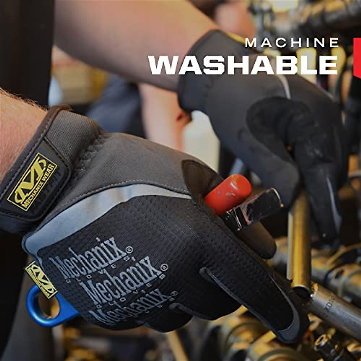 Mechanix Wear: FastFit Work Glove with Elastic Cuff for Secure Fit, Performance Gloves for Multi-Purpose Use, Touchscreen Capable Safety Gloves for Men (Black, Large)