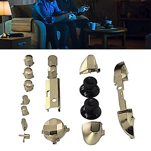 Full Game Controller Plating Button Set, Game Handle Accessories Compatible Beautiful Appearance for Series X(#3)