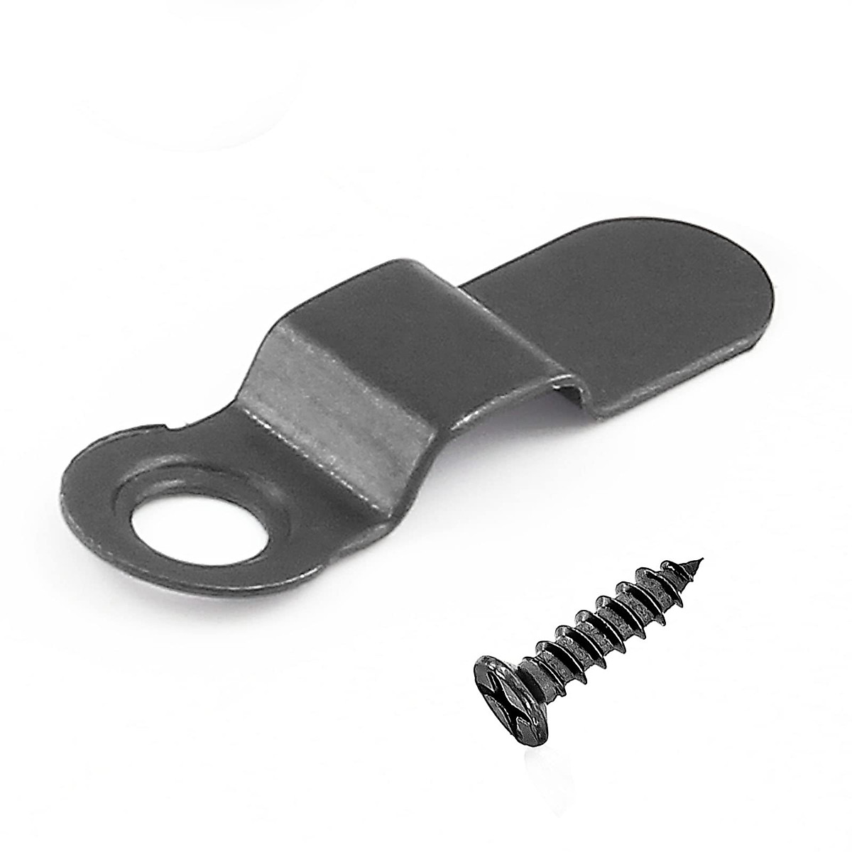 Unlorspy 50 PCS Picture Frame Turn Buttons Metal Bow Shape Photo Frame Backing Clips Hardware with Screws for Hanging Pictures, Drawing, Photos, Crafts (1Inch ,Black)