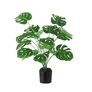 Jelofly 28 Inch Fake Plants Large Monstera Plant Tropical Palm Tree Artificial Floor Plant Faux Plants Indoor Tall for Home Office Living Room Decor