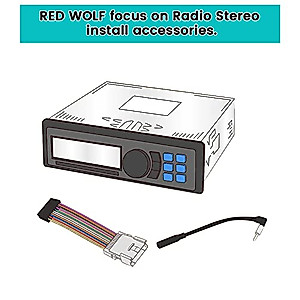 RED WOLF 16 Pin ISO Radio Wiring Harness Adapter Male & Female for 2004-2021 Freightliner, 2004-2016 Volvo, 2008-2020 Kenworth Stereo Connector to JVC Pioneer Kenwood Sony Android