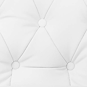 Flash Furniture Hansel High Back Traditional Tufted White LeatherSoft Multifunction Executive Swivel Ergonomic Office Chair with Arms