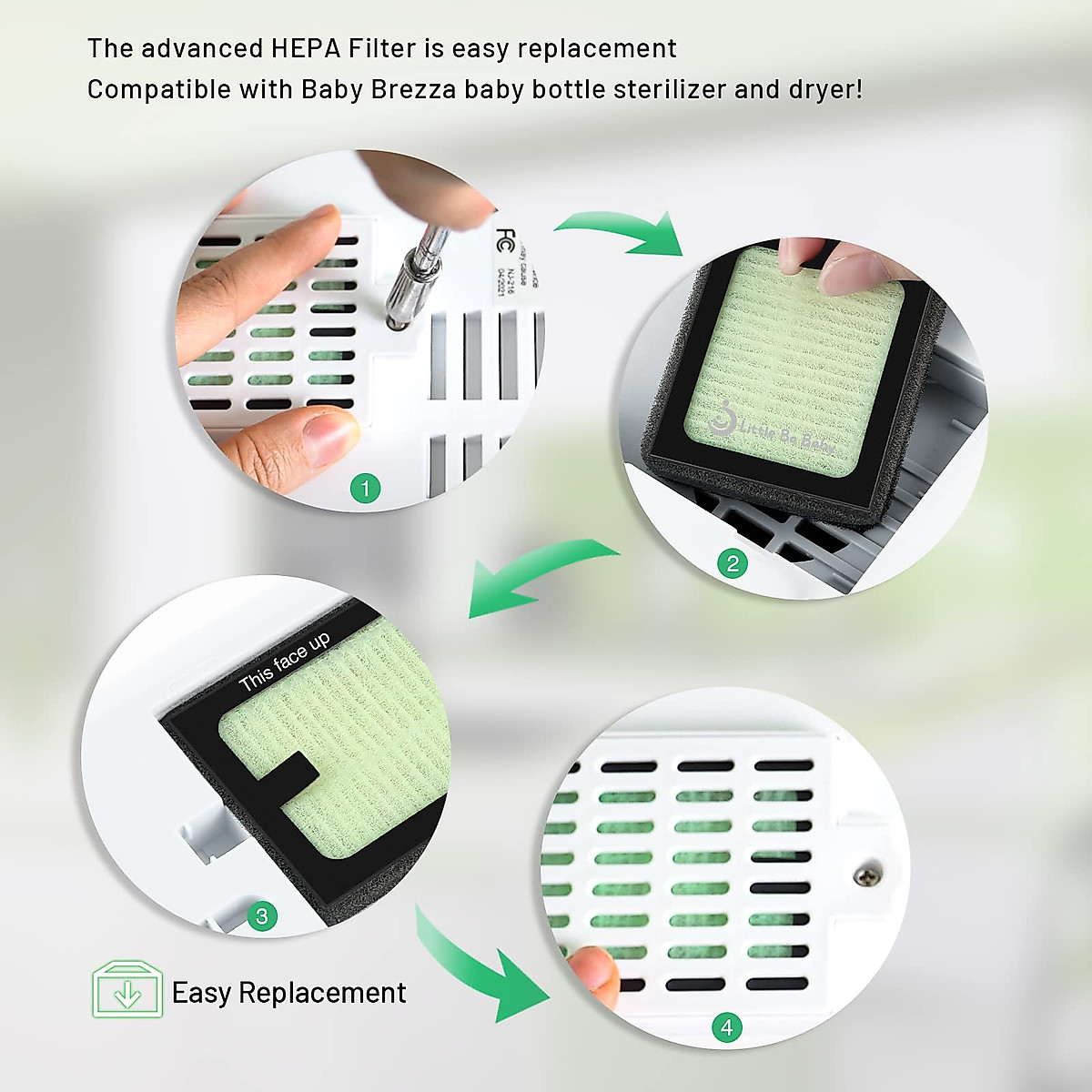 Little Bo Baby Bottle Steamer Filter Compatible with Baby Brezza Baby Bottle Steamer and Dryer Advanced