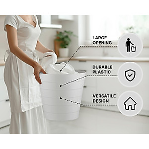 Luxuriaz Small Trash Can (1.3 Gallons), Dorm Trash Can, Heavy Duty Dust Bin, Mini Garbage Can for Bedroom, Plastic Wastebasket, Bathroom Wastebasket (Black) Round Paper Trashcan, Office Trash Can