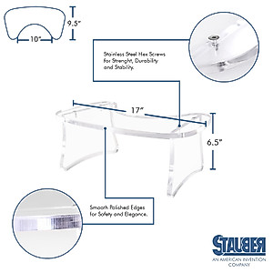 STAUBER Best Potty Stool - Squatting Toilet Stool (Clear Acrylic, 6.5" Height)