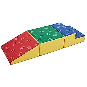 ECR4Kids SoftZone Junior Little Me Climb Crawl and Slide, Beginner Playset, Assorted, 3-Piece