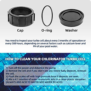 AR-PRO 520670 The Exact Acid Washing Kit Replacement | Compatible with All Pentair Intellichlor Salt Chlorinator Models| Made of Premium, Heavy Duty Plastic - Improving the Parts Lifespan by 50%