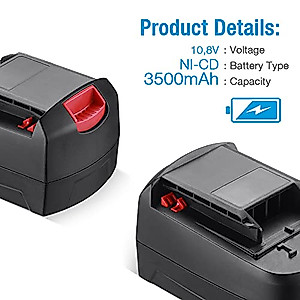 Powerextra 3500mAh 18-Volt SB18C SB18A SB18B Replacement Battery for 18-Volt Skil Cordless Tools 2810 2888 2895 2897 2898 4570 5850 5995 7305 9350