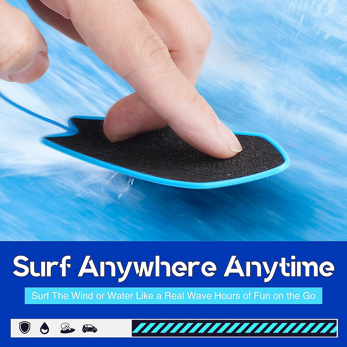 LOEO 4-Pack Finger Surfboard, Mini Surfing Toys, Surf The Wind, Fingertip Surfboard for Kids, Teens, Adult, Boys and Girls