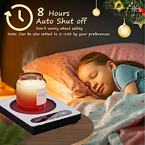 Gmaxty Coffee Mug Warmer,Coffee Warmer for Desk,Coffee Warmer with 9 Temperature Settings & 1-12 Hour Timer Auto Shut Off, Cup Warmer for Heating Coffee, Beverage, Milk, Tea and Hot Chocolate