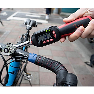 Tapha Tools 3/8 inch Digital Torque Wrench 3.1-62.7 ft-lbs (4.2-85 N-m) Torque Range, Accurate to ±2% Dual Direction, LED and Buzzer Notification, Preset Memory, ISO 6789, Calibrated (WP3N-T085BN)