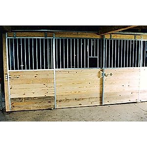 Country Manufacturing 10 ft Galvanized Horse Stall Front Kit with Feed Opening