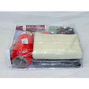 5-Pack Heavy Duty Vinyl Zippered (Clear) Storage Bags (12" x 15" x 4") (3.1 Gallon)