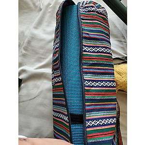 ELENTURE Yoga Mat Bag for 1/4-Inch 1/3-Inch Thick Exercise Yoga Mat, Exercise Yoga Mat Carry Bag with Pockets for Yoga Block Yoga Pants Yoga Socks Yoga Accessories