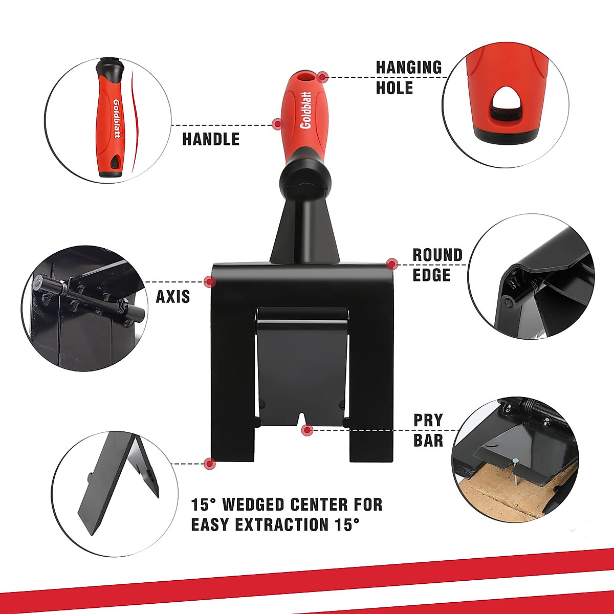 Goldblatt Trim Puller and WORKPRO 8 Inch Try Square with Aluminum Handle