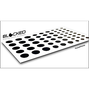 BLOCKED Webcam/Camera Vinyl Covers | 57 Low-Tack Restickable Webcam Sticker | 3-Sizes | Black 57-Pack (Muted Matte)