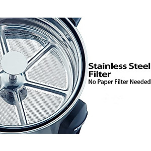 LDSHOUSE 50 Cup Professional Brew Coffee Urn, Commercial Grade Stainless Steel Hot Beverage Dispenser, Coffee Maker Hot Water Urn for Home, Party, Office, Wedding, 950W 120V Fast Brew, Silver