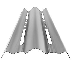 BBQration Stainless Steel Replacement Kit for Broil King 9635-84, 5-Pack 15 7/8" Heat Plates Shield and 15 13/16" Tube-in-Tube Burner Replacement for Broil King Baron 9615-54, 9235-27 and More