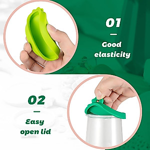 Irenare Yogurt Jar Lids Silicone Container Lids Sealed Against Leaks Reusable Replacement Jar Lids Compatible with Oui Yogurt Jar, 9 Colors (27)