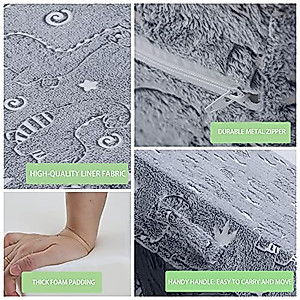 MeMoreCool 10-Piece Kids Couch Sofa, Modular Toddler Couch Glow Sofa for Playroom Bedroom, Fold Out Couch Play Couch for Kid Girl Boy, Kids Convertible Sofa Sectional Foam Playset Couch Set, Dino